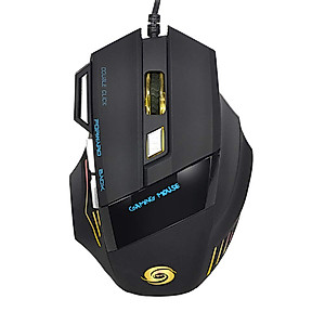 A868 Fantastic Alternating Light USB 2.0 7-Button Wired Game Mouse Black