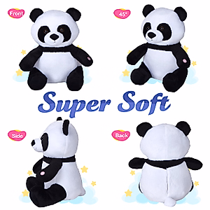 WEWILL Light up Panda Stuffed Animal LED Panda Bear Soft Plush Toys Glow in Dark Bedtime Companion with Night Lights Birthday Valentines Christmas for Toddler Kids, 12''