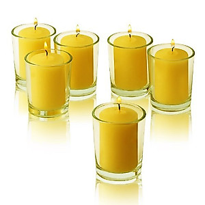 Citronella Votive Candles 15 Hour Burn Time - Pack of 36 - Made from High Scented Citronella for Outdoor/Indoor - Made in USA