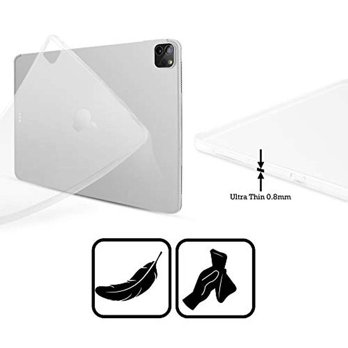 Head Case Designs Officially Licensed Custom Customized Personalized AC Milan Away 2023/24 Kit Soft Gel Case Compatible with Apple iPad Air 2020/2022