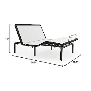 zzZenSleep e2 Adjustable Bed Frame with Independent Head and Foot Incline, Fast and Easy No Tools Required Assembly with 10 Year Limited Warranty (Queen)