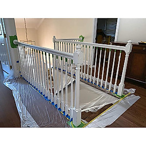 Hedume 6 Pack Tape and Drape, Pre-Taped Masking Film for Automotive Painting Covering, Assorted Masking Paper, Automotive Best Masking Tape Painting (65.6-Feet/Pack, 3 Sizes)