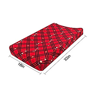 ALVABABY Christmas Gift Stretchy Jersey Changing Pad Covers 2 Pack Bassinet Sheet Soft and Light Baby Cradle Mattress for Boys and Girls 2CZE08