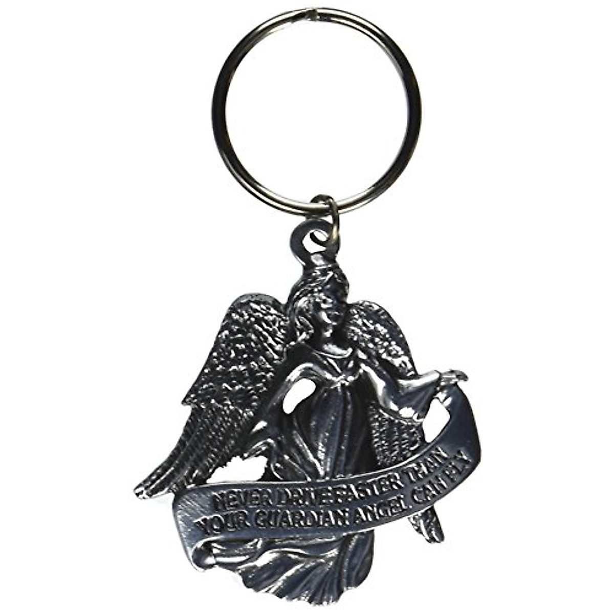 Cathedral Art (Abbey & CA Gift Never Drive Faster Decorative Key Ring, 4-Inch, One Size, Multi
