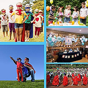 HuangWeida Superhero Cape and Mask for Kids, Toy for 3-9 Year Old Boys Girls Dress up Super Hero Costume