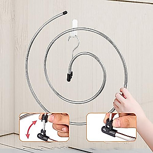 BinaryABC Spiral Shaped Bed Sheet Towels Clothes Scarf Blanket Drying Hanger,Space Saving Clothing Drying Rack Holder,2PCS