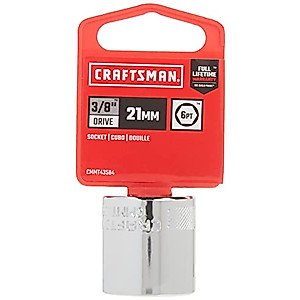 CRAFTSMAN Shallow Socket, Metric, 3/8-Inch Drive, 21mm, 6-Point (CMMT43584)