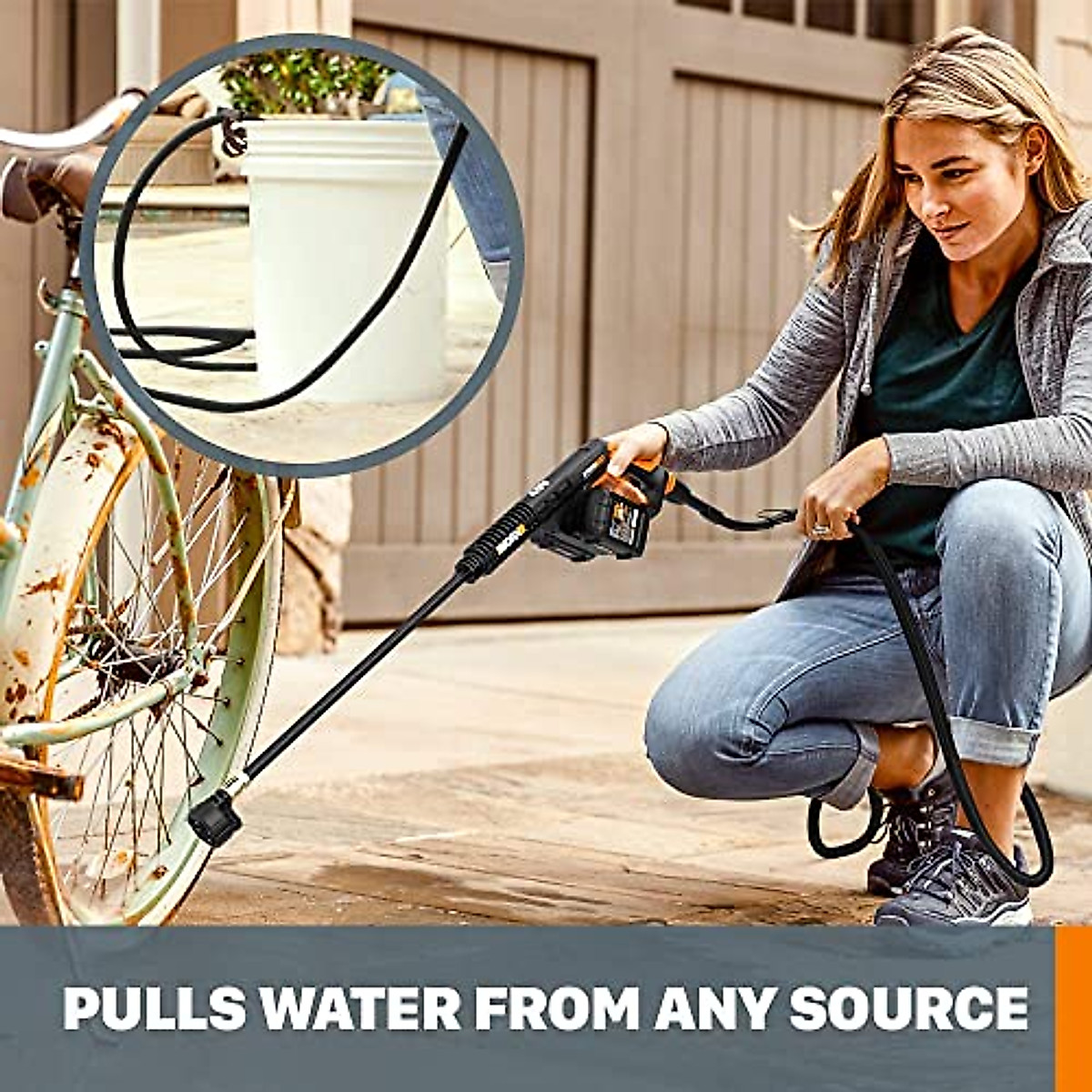 WORX Hydroshot Ultra WG649 40V High Pressure Hand Held Cleaner 2 * 4.0Ah Battery and Charger Included