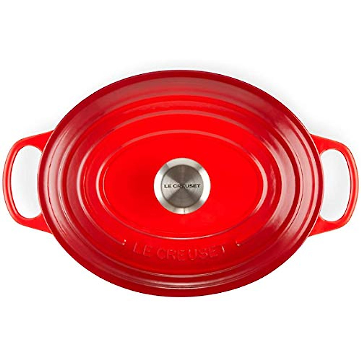 Le Creuset Enameled Cast Iron Signature Oval Dutch Oven, 9.5 qt., Cerise