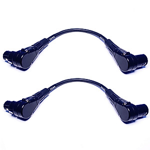 CESS-039 Right-Angel 3-Pin XLR Female to Male Extension/Patch Cable, 2 Pack
