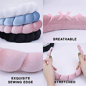 GASIFU Velvet Spa Headband for Women, Makeup Headband, Headband for Washing Face, Skincare Headband