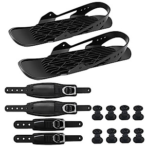 Mini Short Ski Skates for Snow, KEYUSHOP Kid Adult Adjustable Shortest Snowskates Snow blades Skiboards Skis for Winter Shoes, Attach to Skis Boots or Snowboard Boots, for Winter Skiing Equipment