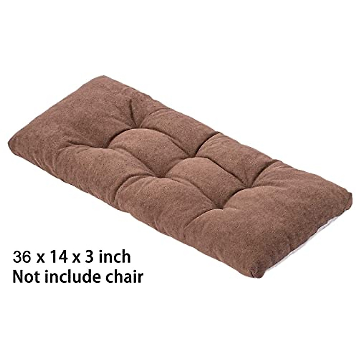 Kyaringtso Bench Cushion, Non-Slip Bench Cushions for Shoe Storage, Window Seat, Kitchen, Indoor, Outdoor Furniture (36"x14", Chestnut)