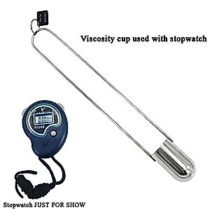 HFBTE Viscosity Cup Zahn Cup Stainless Steel Viscometer Flow Cup #2 Dip Type 44ml For Thin Oil Mixed Paint Varnish