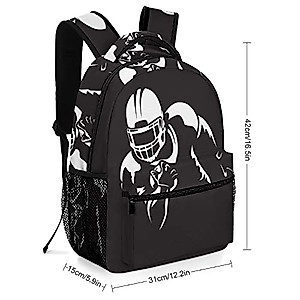 Travel Backpack For Men American Football Player Loungefly Large Backpack Lightweight Laptop Bag Carry On Bookbag Waterproof Travel Hiking Camping Daypack