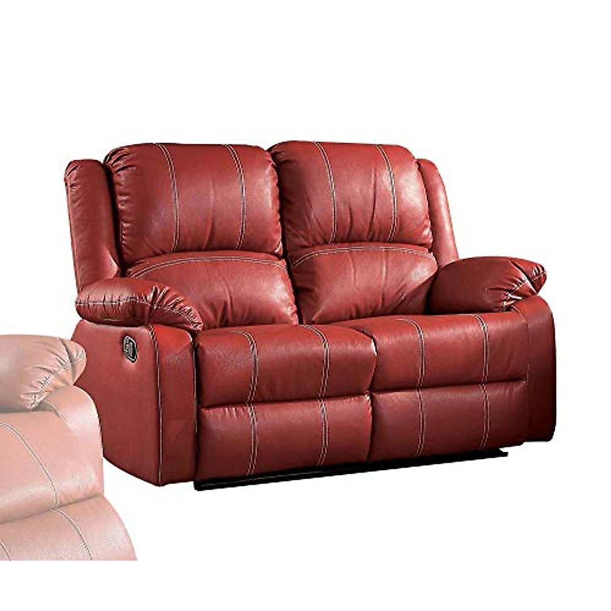 ACME Zuriel Loveseat (Motion) - 52151 - Red PU