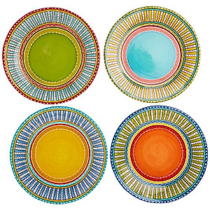 Certified International Valencia Dinner Plates (Set of 4), 11.25", Multicolor