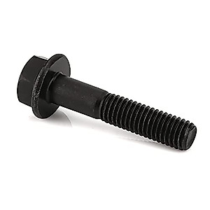M6 x 25mm Flange Hex Bolts Flanged Screws, Grade 10.9 Alloy Steel, Black Oxide, Fully Threaded, 25 PCS