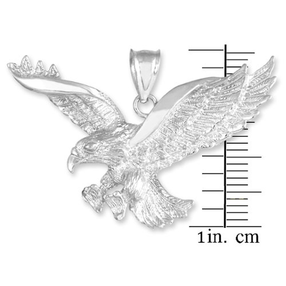 Claddagh Gold 925 Sterling Silver Flying Eagle Pendant