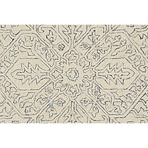 Feizy Rugs - Belfort Collection, Transitional Floral Area Rug - Gray/Ivory 8' x 10'