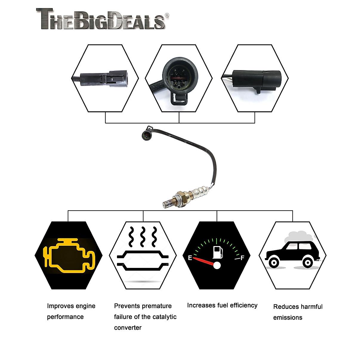 THEBIGDEALS T257171X Oxygen Sensor Upstream & Downstream for Aston Martin Ford Jaguar Lincoln Mazda Mercury