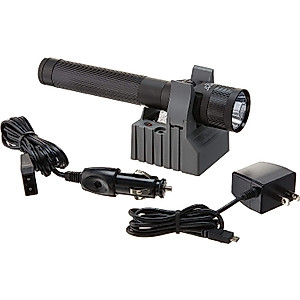 Streamlight 75866 Stinger 425-Lumen DS LED Flashlight, 120V AC/12V DC Steady Charger and 1 Smart Charge Holder, Black, Clear Retail Packaging