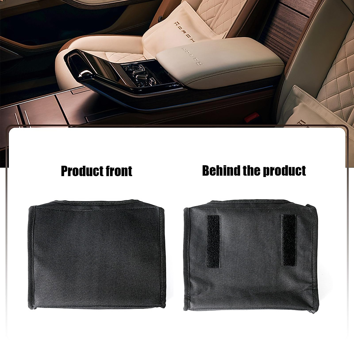 Fogfar 1 PC Car Garbage Bag, Truck-Mounted Waste Bin, Waterproof Car Trash Bin, Automotive Interior Accessory, Multi-Purpose Portable Rubbish Organizer (Black)