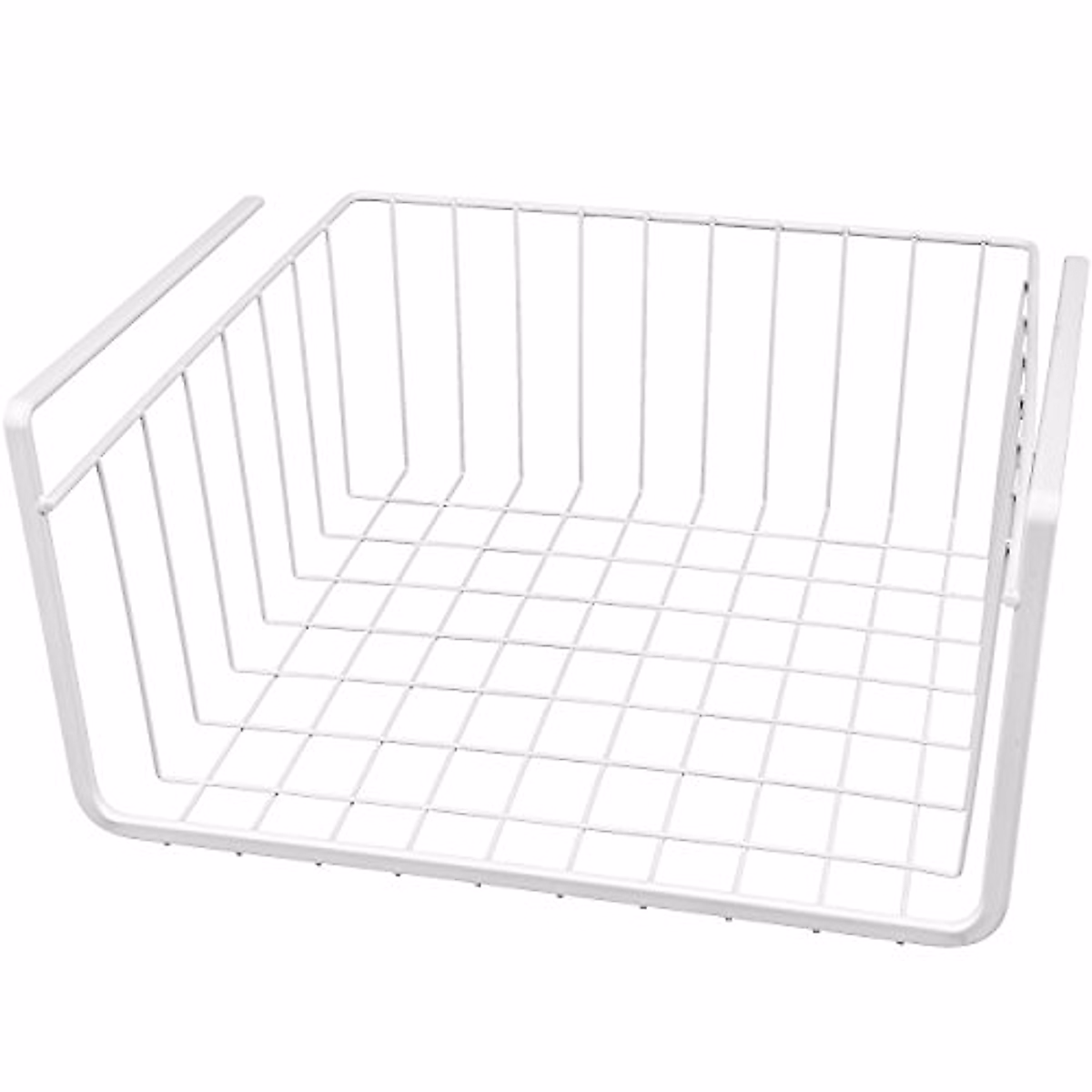 Southern Homewares White Wire Under Shelf Storage Organization Basket 11-Inch