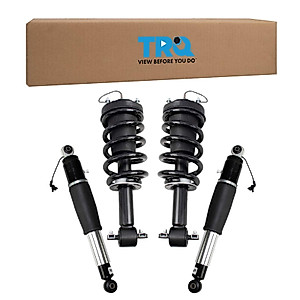 TRQ Front Rear Loaded Strut Spring Assembly Shock Absorber LH Driver RH Passenger Side Pair 4pc Set for Chevy GMC Suburban Tahoe Yukon Z95 MagneRide MRC