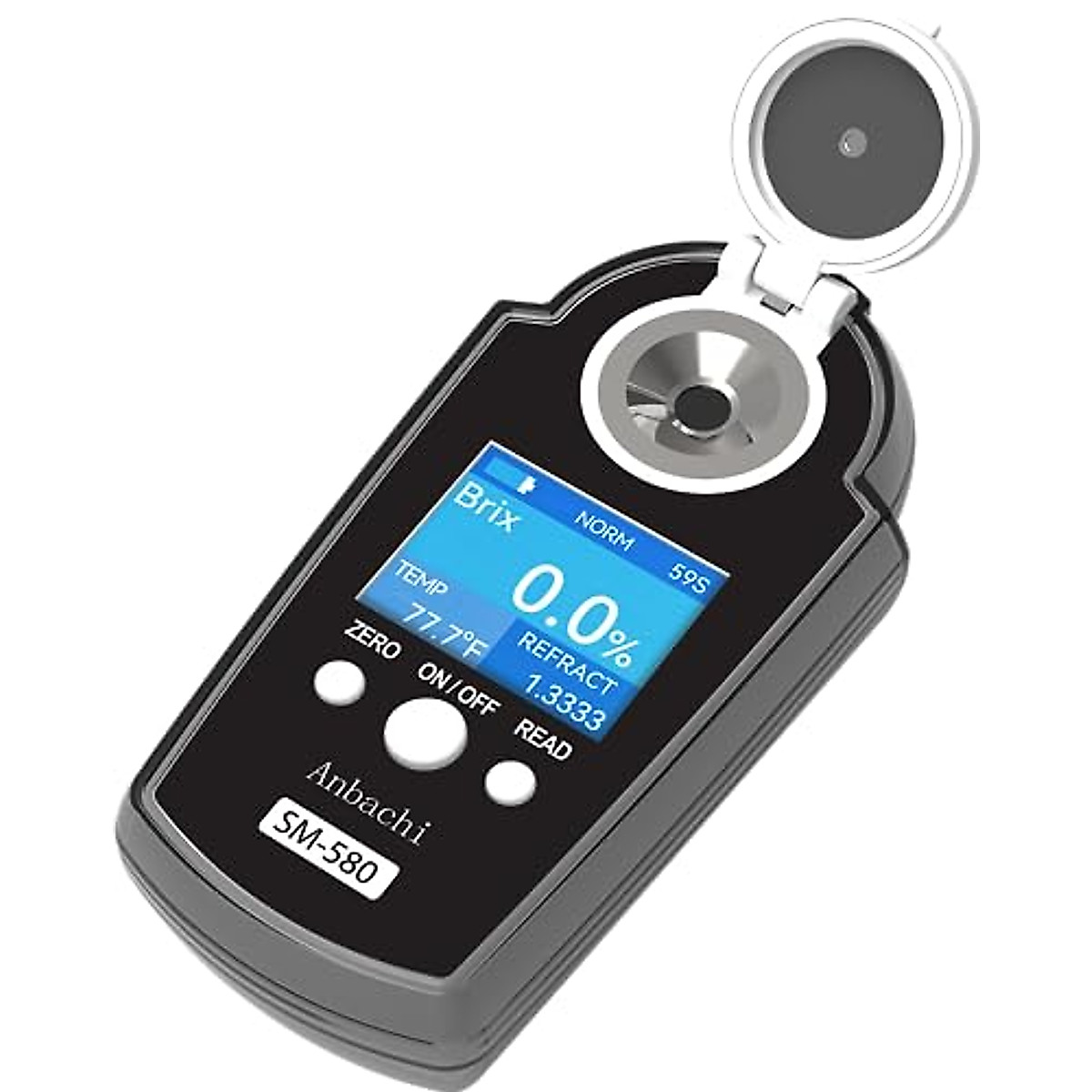Digital Refractometer Digital BRIX Tester Sugar Meter Ideal for Drinking Water Beverage Kombucha Orchard Fruit Juice Carbohydrate Content High Accuracy Portable Refractive Index Tester 0-58%