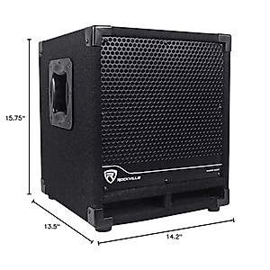 Rockville Bass Gig Active Powered PA Subwoofer DJ/Pro 1200 Watt, 10 inch (RBG10S), Black