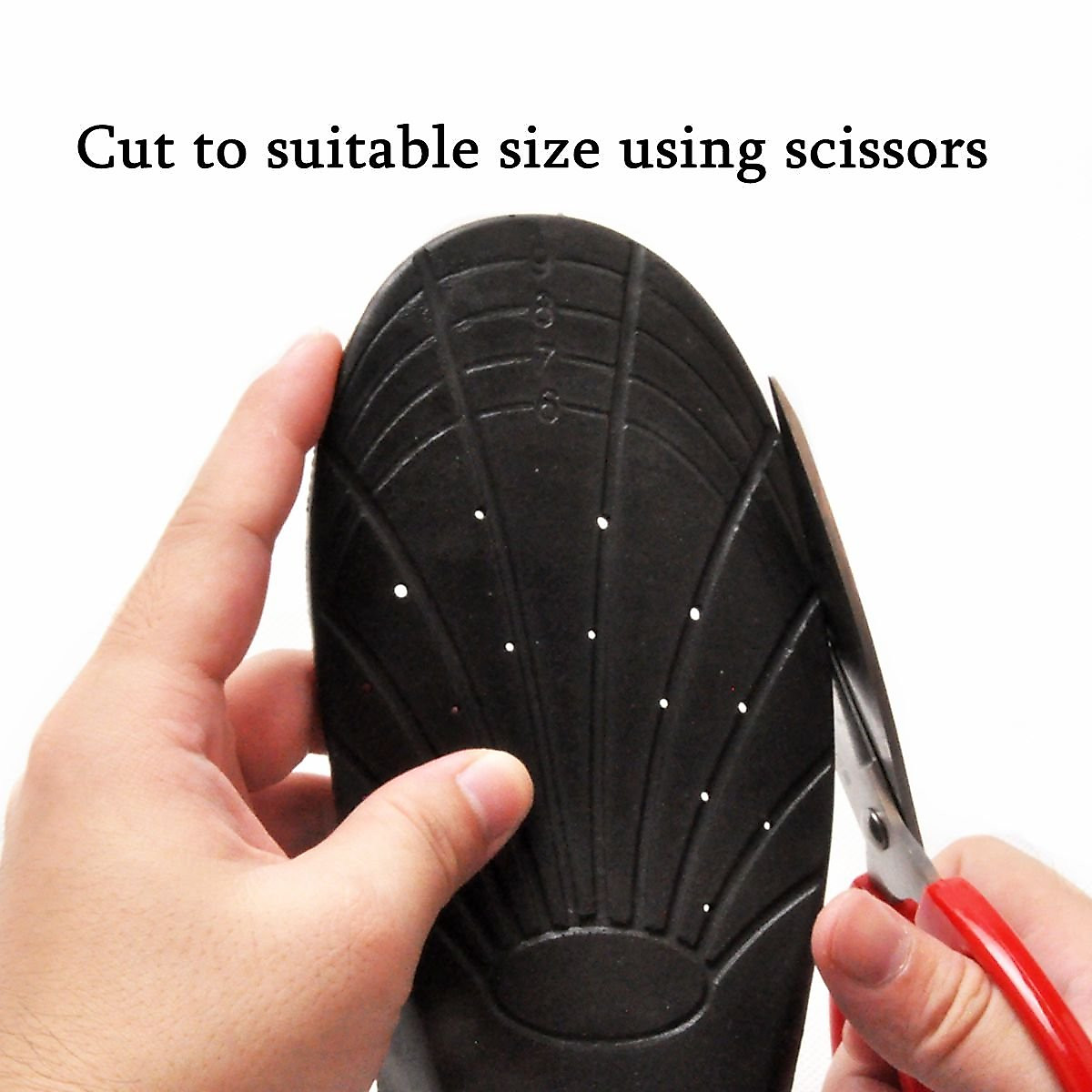 Shoe Insoles, Memory Foam Insoles, Providing Excellent Shock Absorption and Cushioning for Feet Relief, Comfortable Insoles for Men and Women for Everyday Use, L [US M: 8-12/W: 10-15] Black