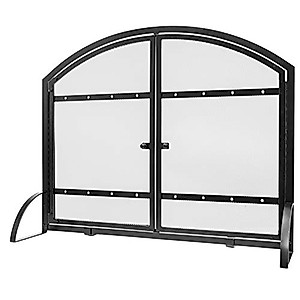 Pleasant Hearth Harper Arched Fireplace Screen with Doors
