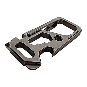 Valtcan Titanium Carabiner Multi Tool Key Chain Holder Glossy Stonewash