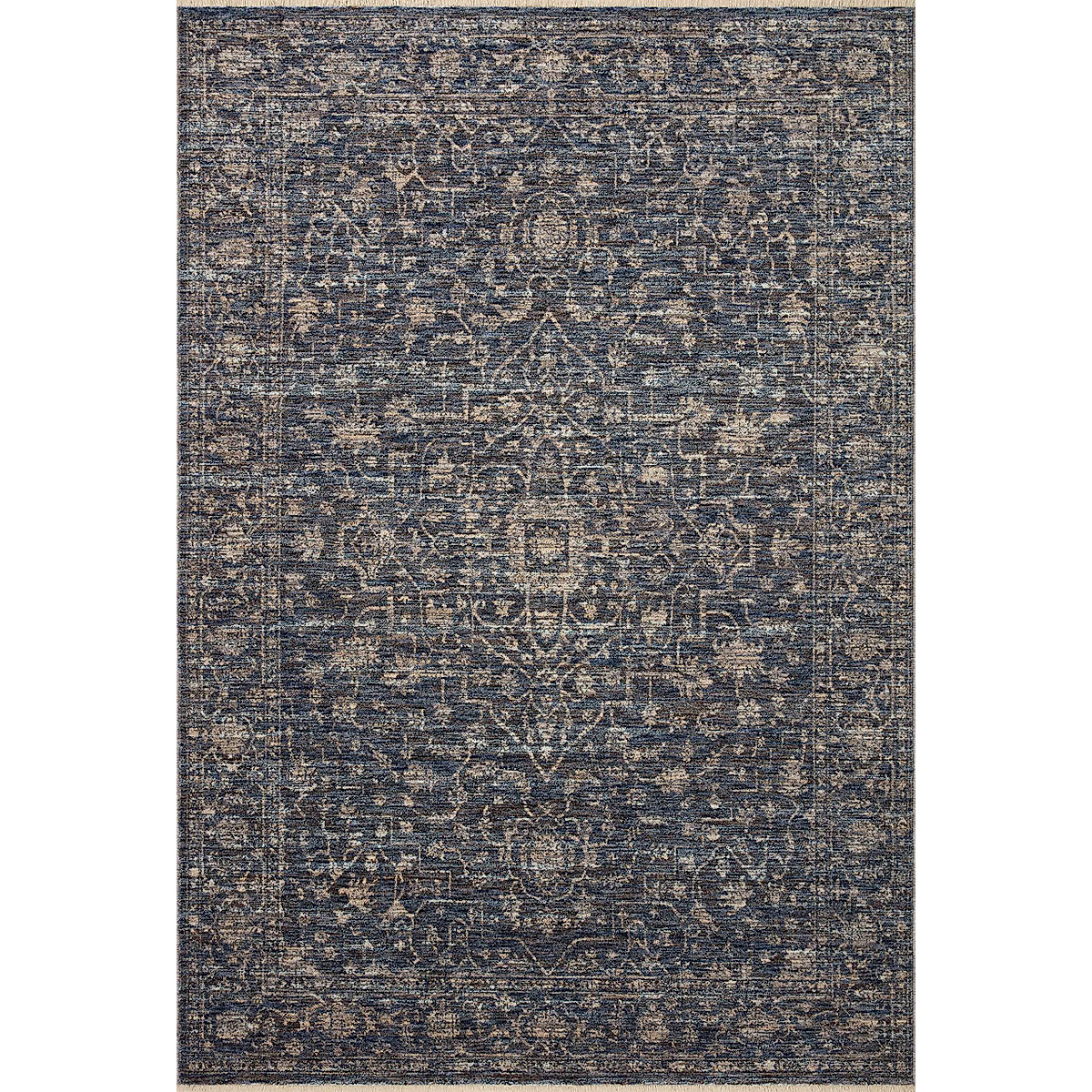 Loloi II Sorrento Collection SOR-01 Midnight/Natural 7'-10" x 10'-2" Area Rug