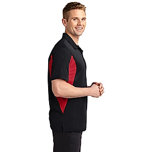 SPORT-TEK Side Blocked Micropique Sport-Wick Polo F20 Black/True Red