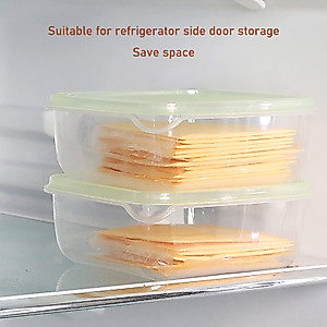 WonLiq 2 Pack-Cheese slicer Storage Containers with lids airtight Keeps slice Cheese Fresh and Delicious Reusable Cheese Preservation Container for Fridge