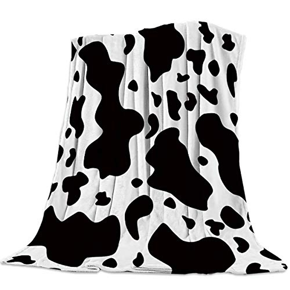 Singingin Super Soft Cozy Bed Fleece Blanket Throw Black and White Graffiti Dairy Cows Spots 39×49inch Fuzzy Plush Lightweight Couch Blankets Microfiber Provides Comfort and Warm All Season