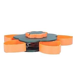 Rotating Snack Serving Tray, Petal Dried Fruit Plate Snacks Food Storage Organizer for Home Wedding Christmas Party(Monolayer)