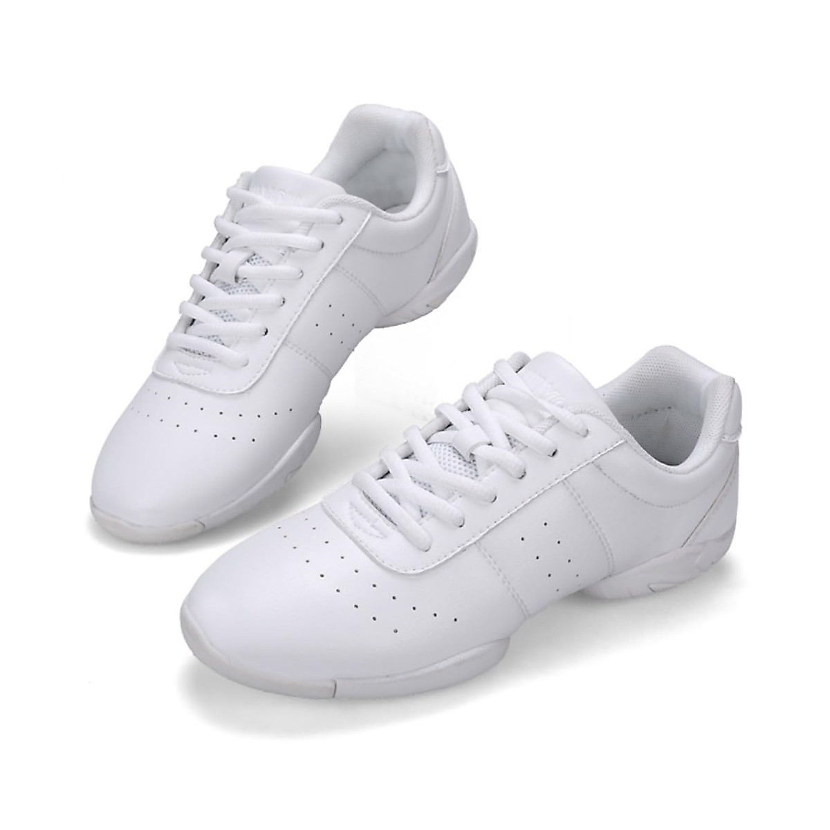 Fenlogft Women Ultra Comfortable Aerobic Cheer Sport Shoes - Training Competition Cheerleading Sneakers for Adults and Youth Girl (7,White)