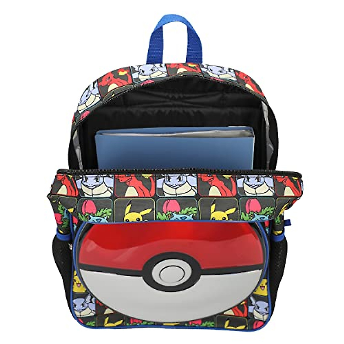 Bioworld Pokemon Evolutions With Molded Front Pokeball Panel 16" Youth Boys Backpack