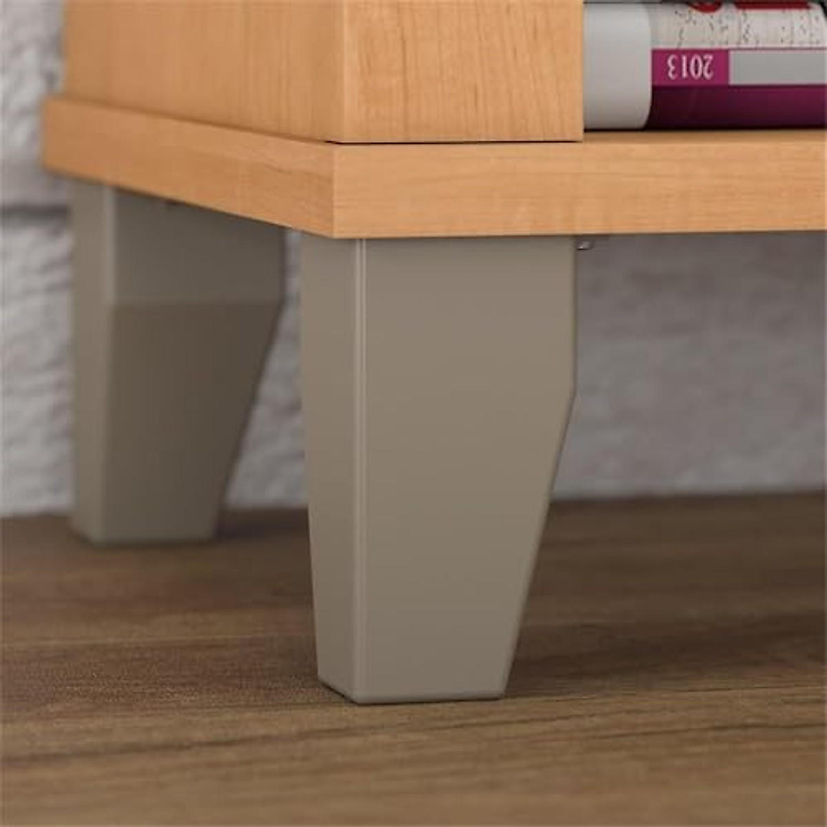 Bush Furniture WC81465 Bookcase, Bookshelf, Large Book Living Room, Home Office, or Entryway, Tall 5 Shelf, Maple Cross