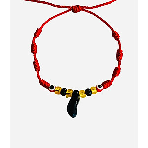 LUXURYGOLD888 AZABACHE RED EVIL EYE BRACELET FOR PROTECTION - B129