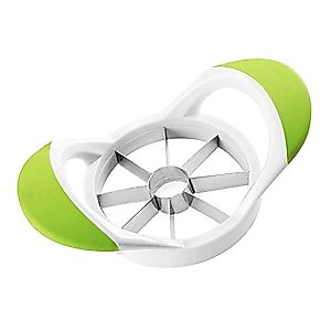 Fruit & Vegetable Corers,Apple Slicer, Stainless Steel Apple Cutter,Divider Up to 4 Inches Apples,Use for Apples, Pears, Potatoes, Onions Cutting,Green