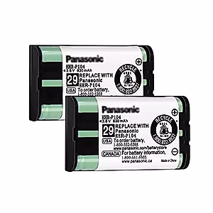 2PACK Cordless Phone HHR-P104 3.6V 830mAh Battery NI-MH AAA Rechargeable Battery for Panasonic Replacement Battery