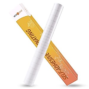 HTVRONT Clear Self-Adhesive Laminating Vinyl Roll-12"x15FT Non Thermal Laminating Film,No Machine Needed Clear Vinyl Laminate for Stickers
