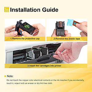 SHEENGO 63XL Black Ink Cartridge Replacement for HP 63 Works with DeskJet 1112, 2100 Series, 3600 Envy 4500 OfficeJet 3800 4600 5200 Series F6U62AN, 2 Pack