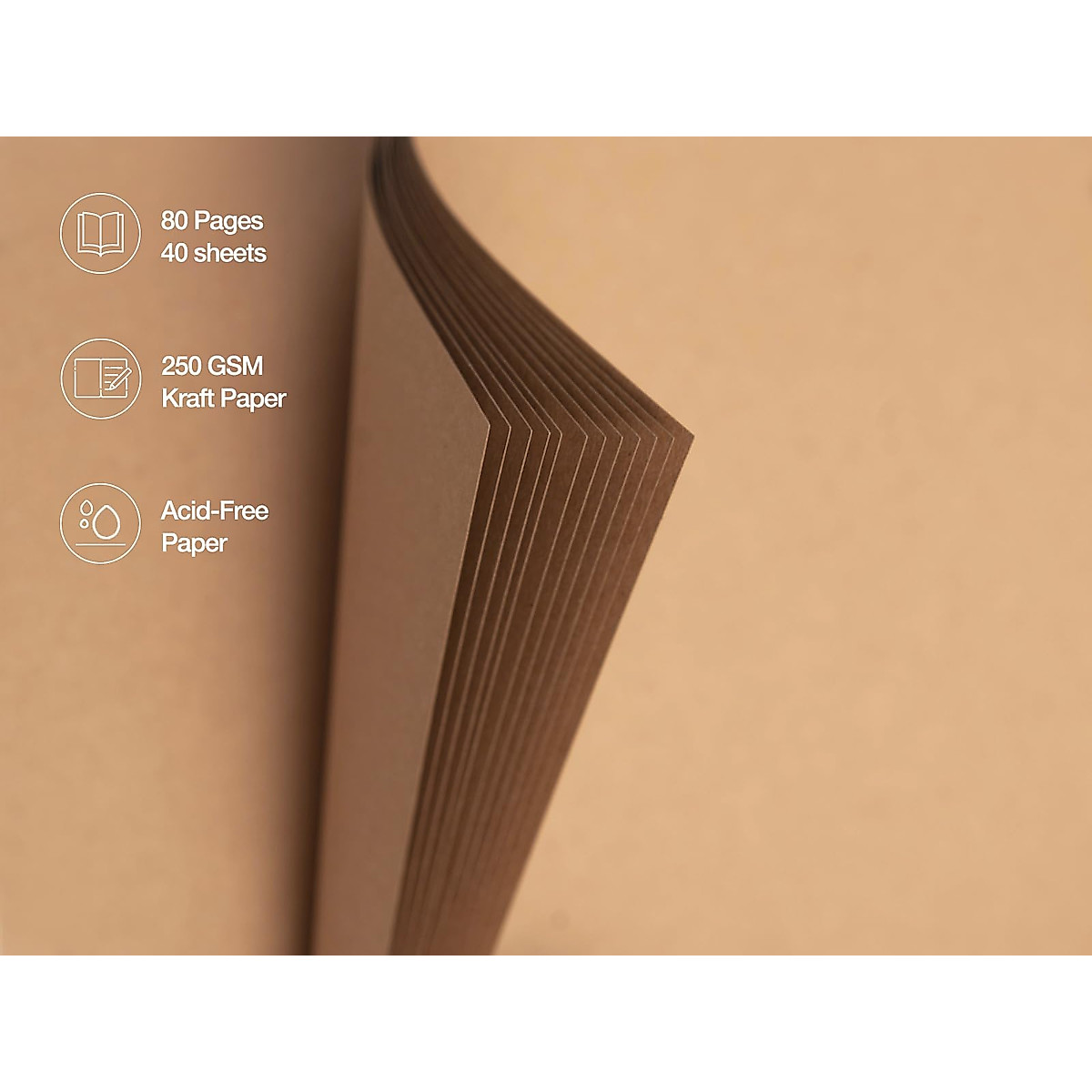 potricher 8 x 8 Inch DIY Scrapbook Photo Album Hardcover Kraft Blank Yellow 80 Pages Wedding and Anniversary Family Photo Album (Yellow, 8 Inch)