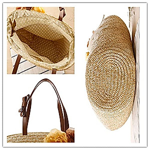 DAISHA Straw Bag Beach Bags for Women - Straw Large Beach Tote Bag - Summer Handwoven Shoulder Bags for Beach