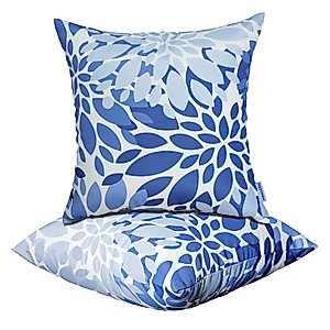 XXPILOS Outdoor Pillow Covers, Outdoor Lumbar Pillow Covers Outdoor Pillows Case 2PCS Waterproof Outdoor Pillow Covers 18x18 Inch Home Decor for Furniture Patio Couch Bed Sofa Bedroom